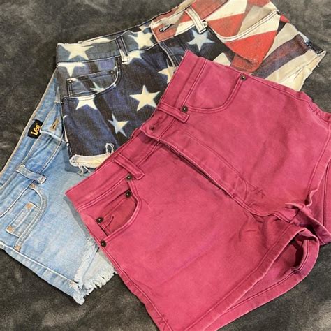 Denim Shorts Bundle 3 Pairs Of Denim Shorts Ksubi Depop