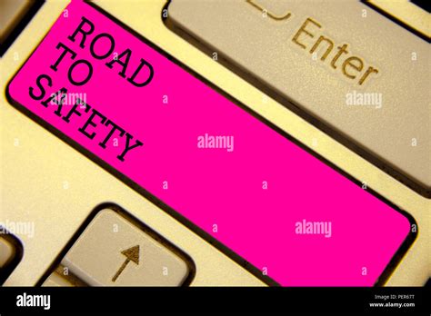 Writing Note Showing Road To Safety Business Photo Showcasing Secure Travel Protect Yourself