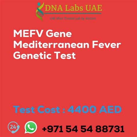 Mefv Gene Mediterranean Fever Genetic Test Cost Dna Labs Uae