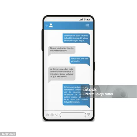 전화 화면에서 채팅을 할 수 있습니다 모바일 메신저 템플릿 소셜 네트워크 모의 벡터 핸드폰 채팅 개념 전보에 대한 스톡 벡터