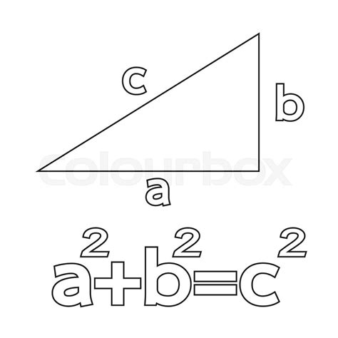 Pythagoras Theorem Icon Illustration Art Colourbox