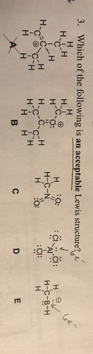 Solved Which Of The Following Is An Acceptable Lewis