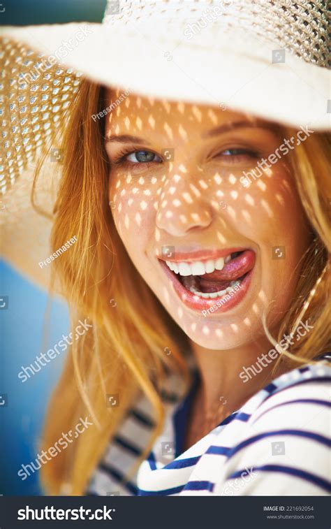 Sexy Woman Licking Her Lips Stock Photo Shutterstock