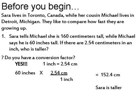 Unit Conversions Learning Objectives Solve Unit Conversion Problems
