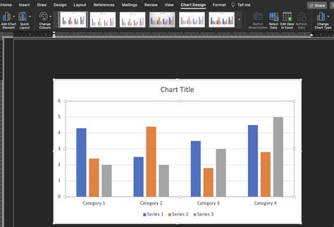 How To Create A Bar Chart In Word Word Bar Chart Microsoft Create