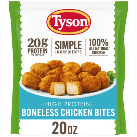 Tyson Lightly Breaded Boneless Chicken Bites 20 Oz Smiths Food And Drug