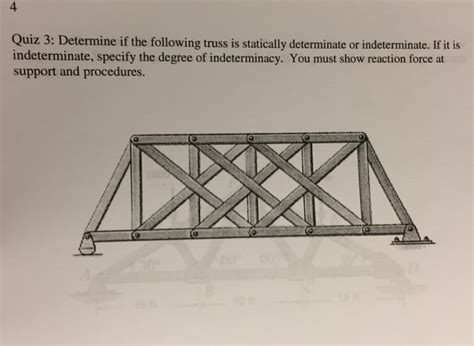 Solved Determine If The Following Truss Is Statically Chegg Com