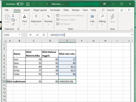 10 Contoh Rumus Excel Dan Cara Menggunakannya Lengkap Blog Mamikos