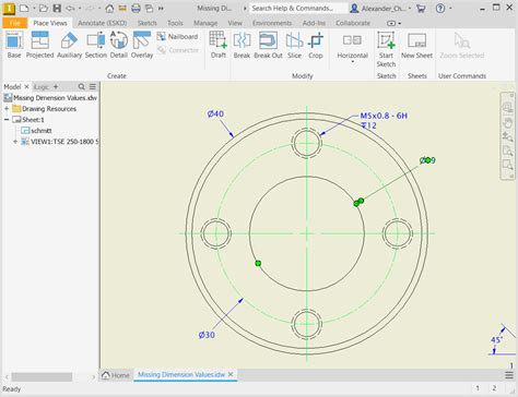 Solved Missing Values In Diameter Dimensions Autodesk Community