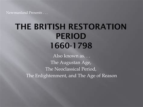 Restoration Powerpoint Presentation Pptx