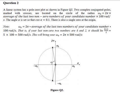 Solved Question A Linear System Has A Pole Zero Plot As Chegg
