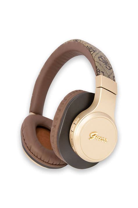 Guess Script Gold On Ear Bluetooth 53 Headphone Brown