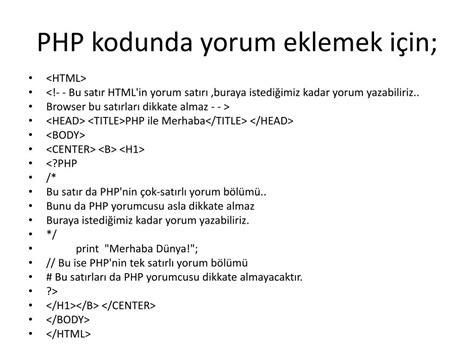 Ppt Php Programlama Dili Powerpoint Presentation Free Download Id
