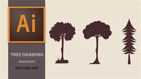 How To Draw Trees In Adobe Illustrator Vector YouTube