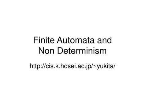 Ppt Finite Automata And Nondeterminism Powerpoint Presentation Free