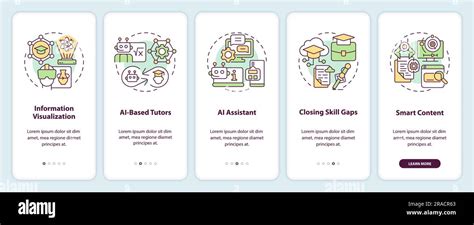 Walkthrough Ai In Education With Linear Concepts Stock Vector Image