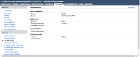 VMware ESXi Domain Name System DNS And Routing Configuration Noel Alvarez