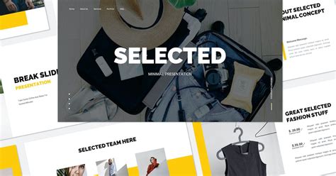 Selected Minimal Powerpoint Template Шаблоны презентаций Envato Elements