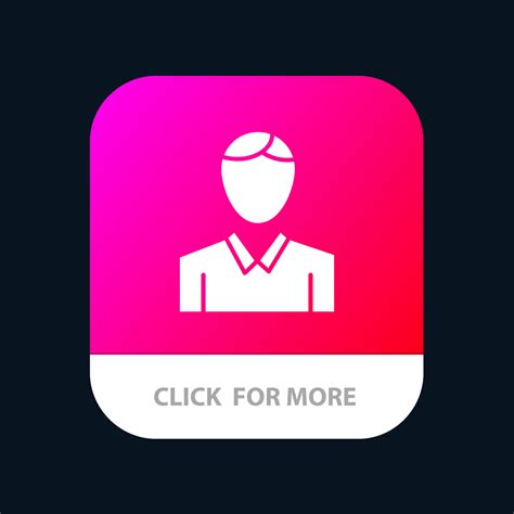 Account Human Man Person Mobile App Button Android And Ios Glyph