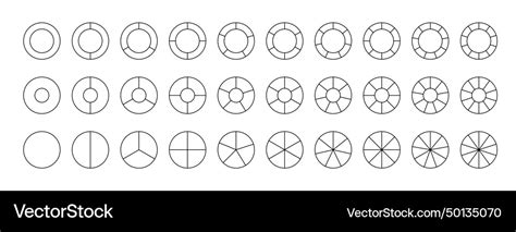 Segmented Circle Diagram Template Royalty Free Vector Image