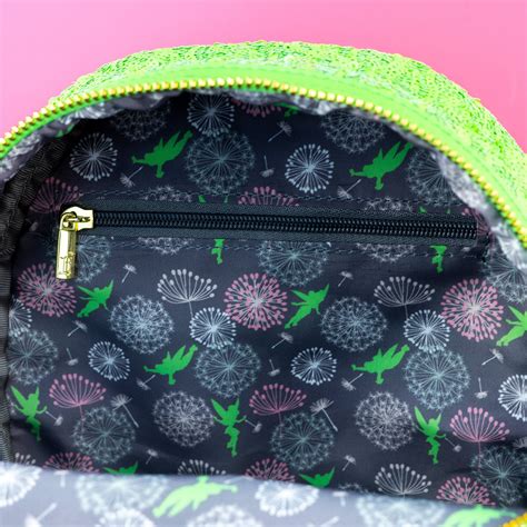 Loungefly X Disney Tinkerbell Green Sequin Mini Backpack Geekcore