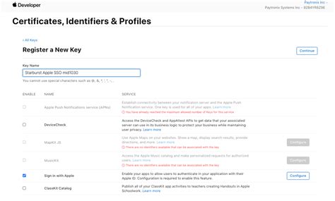 Sign In With Apple Integrating To Paytronix Documentation