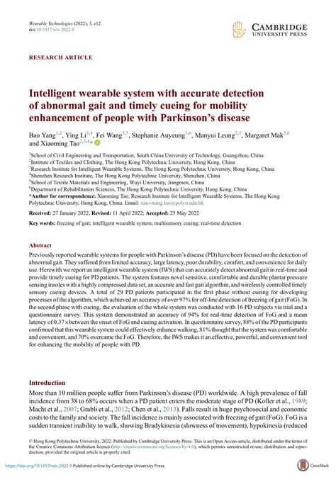 Pdf Intelligent Wearable System With Accurate Detection Of Abnormal