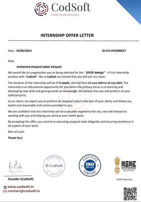 Mohammed El Sayed On Linkedin Codsoft Internship Uiux