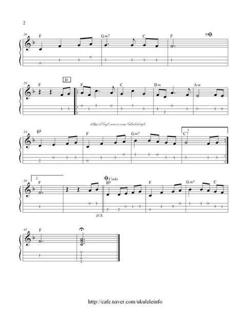 언제나 몇번이라도 우쿨렐레 악보 피아노 음악