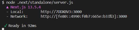 Nextjs Outputstandlone Local Server Stack Overflow