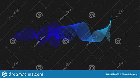 Abstract Wave Lines Dynamic Flowing Colorful Light Isolated On Black Background Vector