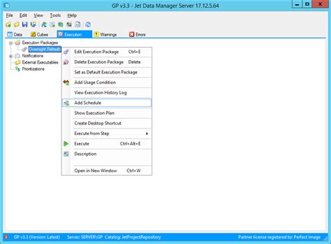 Implementing Jet Enterprise Schedule Execution Package Azurecurve