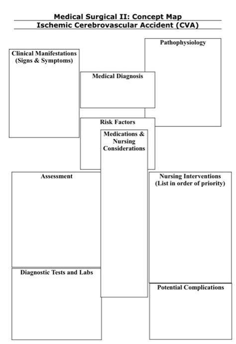 Solved Medical Surgical Ii Concept Map Ischemic