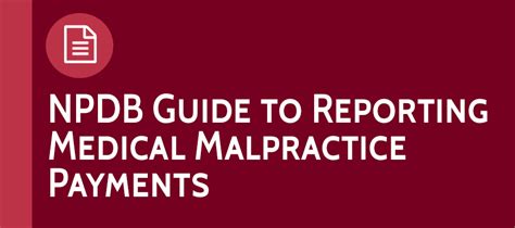 Npdb Guidebook Chapter E Reports Reporting Medical Malpractice Payments