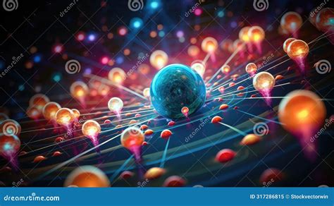 Vibrant Atom Graphics Stock Illustration Illustration Of Electrons