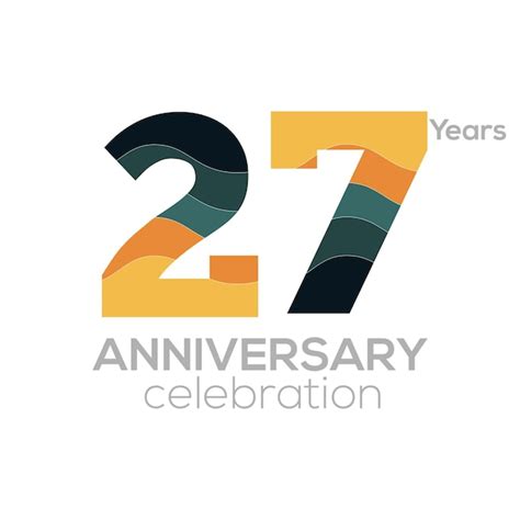 Дизайн логотипа 27 летия номер 27 Icon Vector Templateminimalist