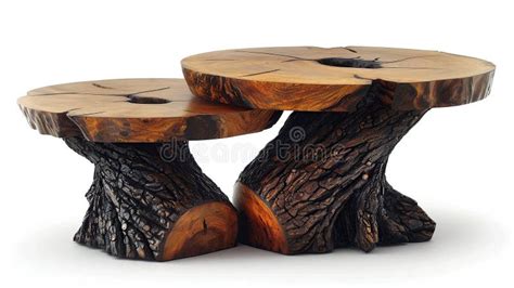 Rustic Tree Trunk Coffee Tables Stock Illustration Illustration Of Light Room 326076067