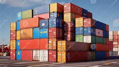 Ai Generated Container Ship In Port At Container Terminal Port Container Ship Stand In