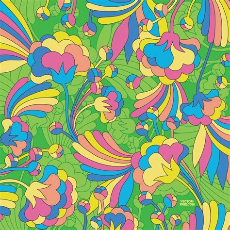 Download An Explosion Of Color In The 1960s Psychedelic Scene Wallpaper