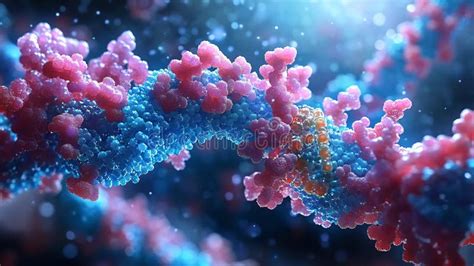 Dna Replication Machinery With Helicase Primase And Polymerase At The Replication Fork Stock