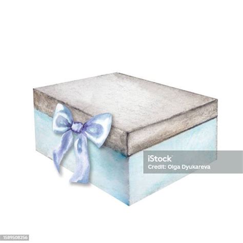 생일 새해 크리스마스 및 기타 휴일을 위한 엽서를 위한 리본이 있는 선물 상자의 수채화 그림 0명에 대한 스톡 벡터 아트 및 기타 이미지 Istock
