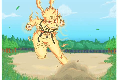Naruto Nine Tails Chakara Mode By Claudek On Deviantart