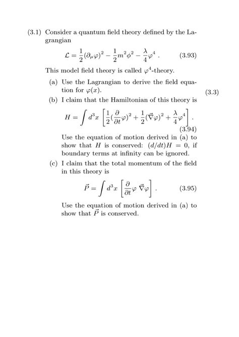 Solved Consider A Quantum Field Theory Defined By The Chegg