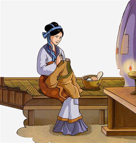游子吟插画高清素材 中国风 孝亲 孟郊 感恩母亲 慈母 插画 母爱 游子吟 漫画 免抠png 设计图片 免费下载