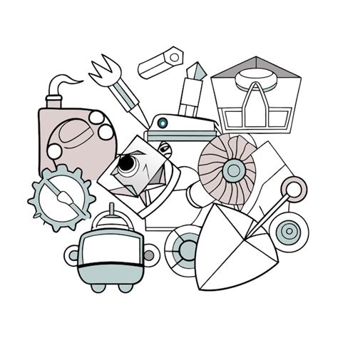 Abstract Illustration Of Cartoon Robots Premium Ai Generated Vector