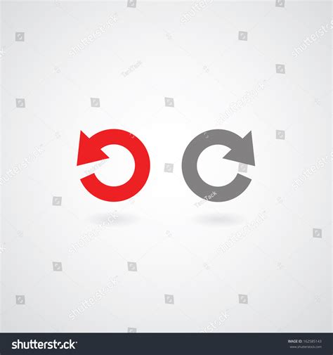 Redo Undo Symbol On Gray Background Stock Vector Royalty Free Shutterstock