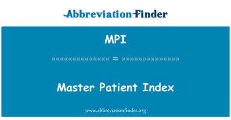 Mpi は マスター患者インデックス Master Patient Index を表します