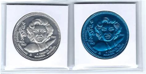 2 Vintage Marilyn Monroe Sex Symbol Actress Model Coins Medals Tokens