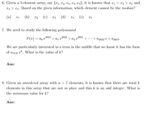 Solved 6 Given A 5 Element Array Say X1x2x3x4x5 It