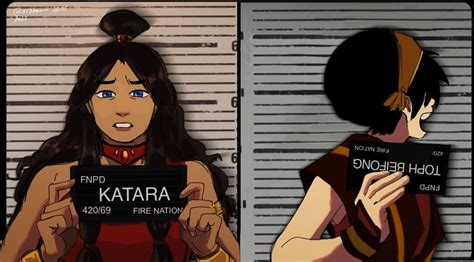 Katara And Toph Mugshot By Orobeori Ratla